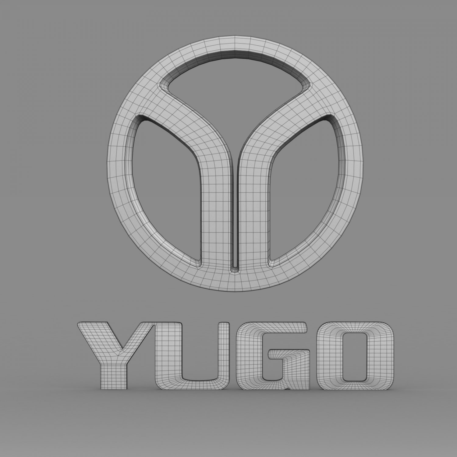 yugo logo 3D Models in Parts of auto 3DExport