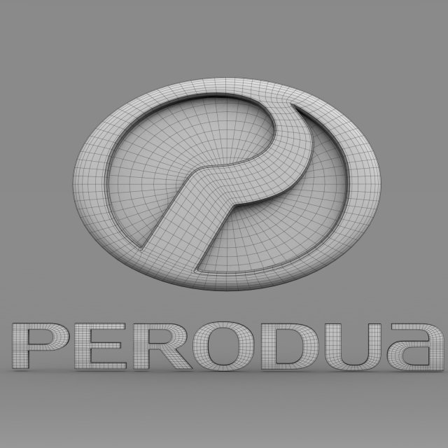 perodua logo 3D Model in Parts of auto 3DExport