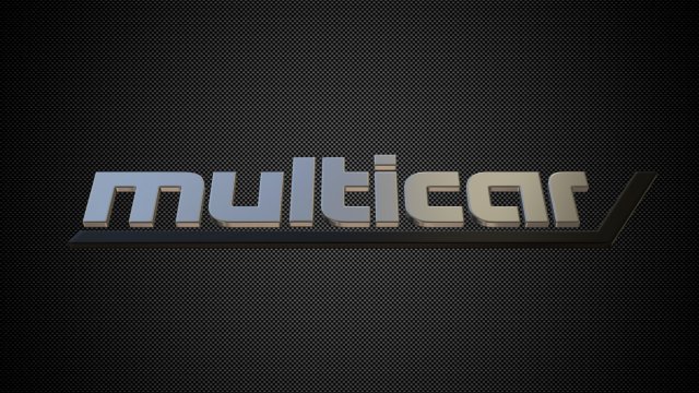 multicar logo 3D Model in Parts of auto 3DExport
