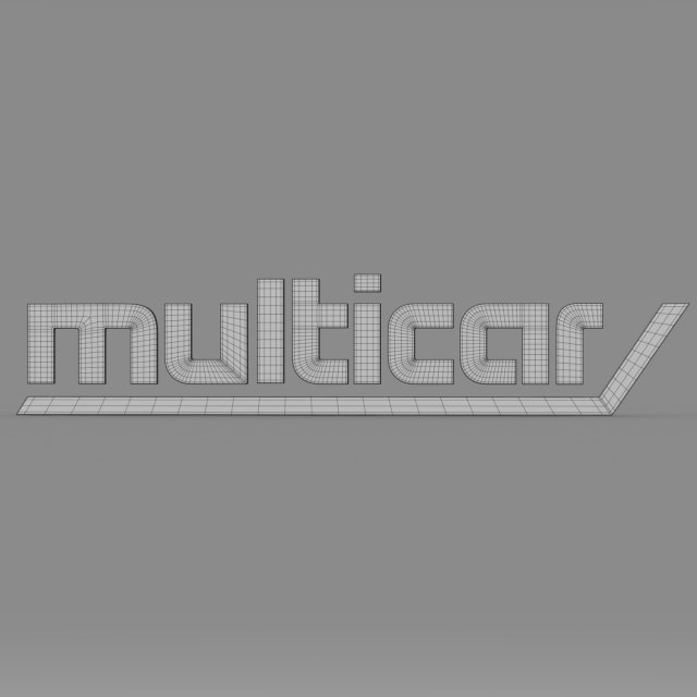 multicar logo 3D Model in Parts of auto 3DExport