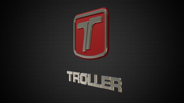troller logo 3D Model in Parts of auto 3DExport