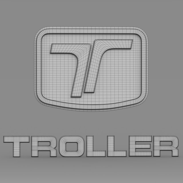 troller logo 3D Model in Parts of auto 3DExport