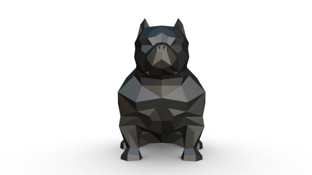 american bully 3D Print Model in Animals 3DExport