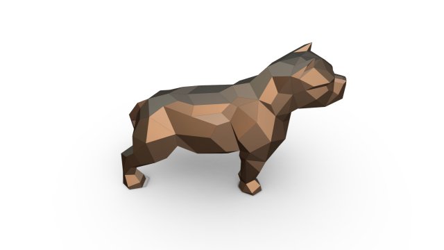 american bully 2 3D Print Model in Animals 3DExport