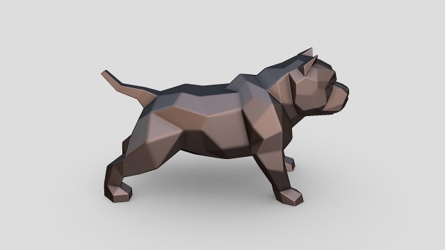 American Bully 3D Print Model in Animals 3DExport
