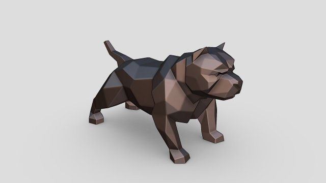 American Bully 3D Print Model in Animals 3DExport
