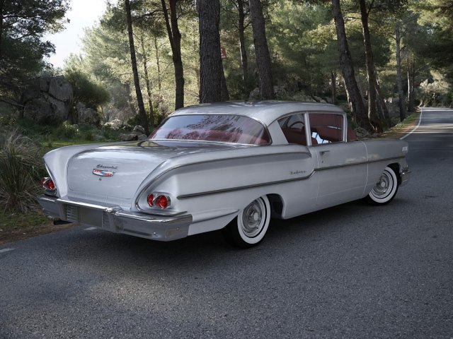 chevrolet delray 2-door sedan 1958 Model 3D in Mobil Klasik 3DExport