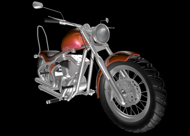 motorcycle 3D Model in Motorcycle 3DExport