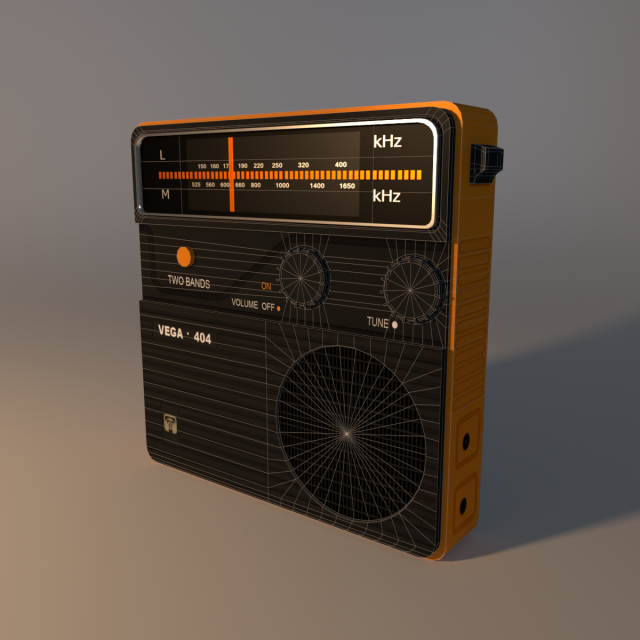 receiver 3D Model in Audio 3DExport