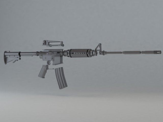 m4 carbine 3D Print Model in Other 3DExport