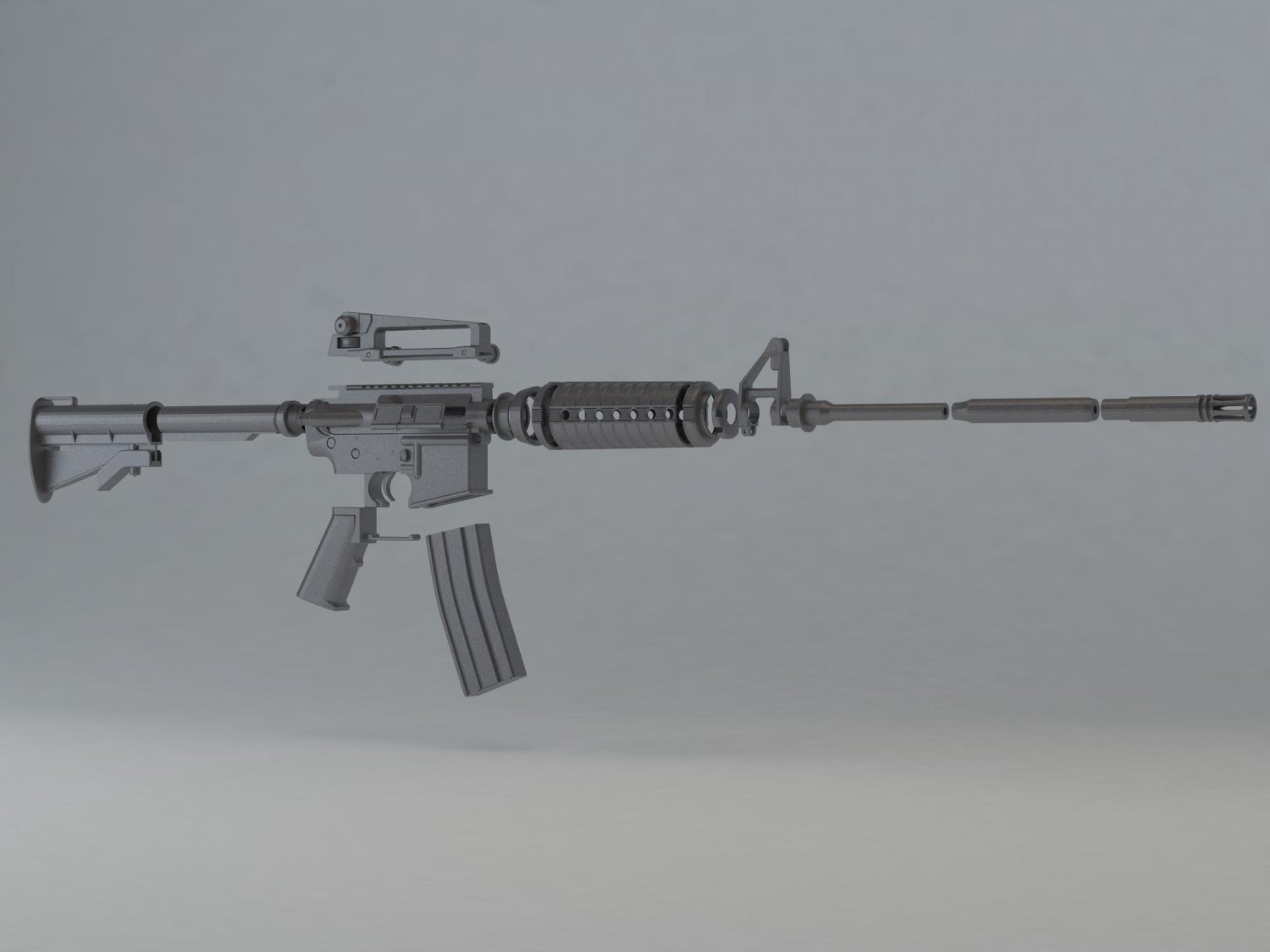 M4 Carbine 3D Model in Other 3DExport