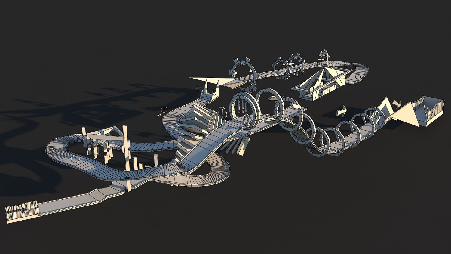 Stunt Map Circuit - 1 3D Model in Race Track 3DExport