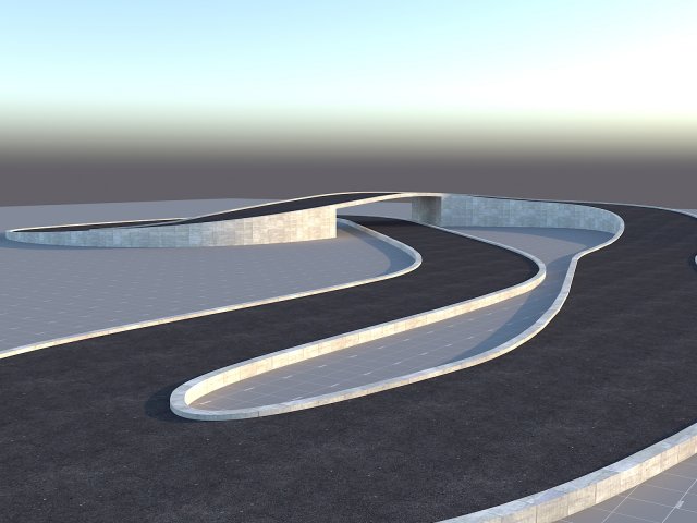 Dirft Circuit Road 3D Model in Race Track 3DExport