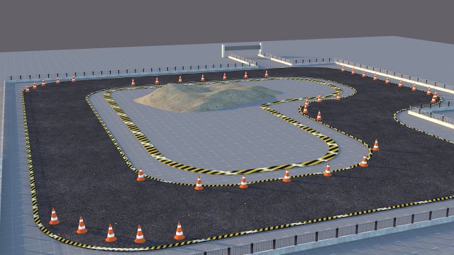 Drift Circuit Race Track Low-poly 3D Model in Race Track 3DExport