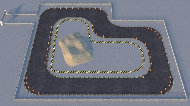 Drift Circuit Race Track Low-poly 3D Model in Race Track 3DExport