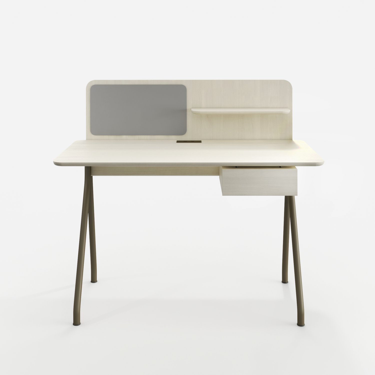 simple writing desk with single divider by oeo studio-hbf furniture 3D ...