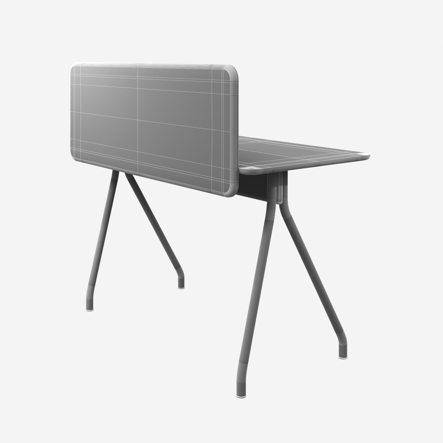 simple writing desk with single divider by oeo studio-hbf furniture 3D ...