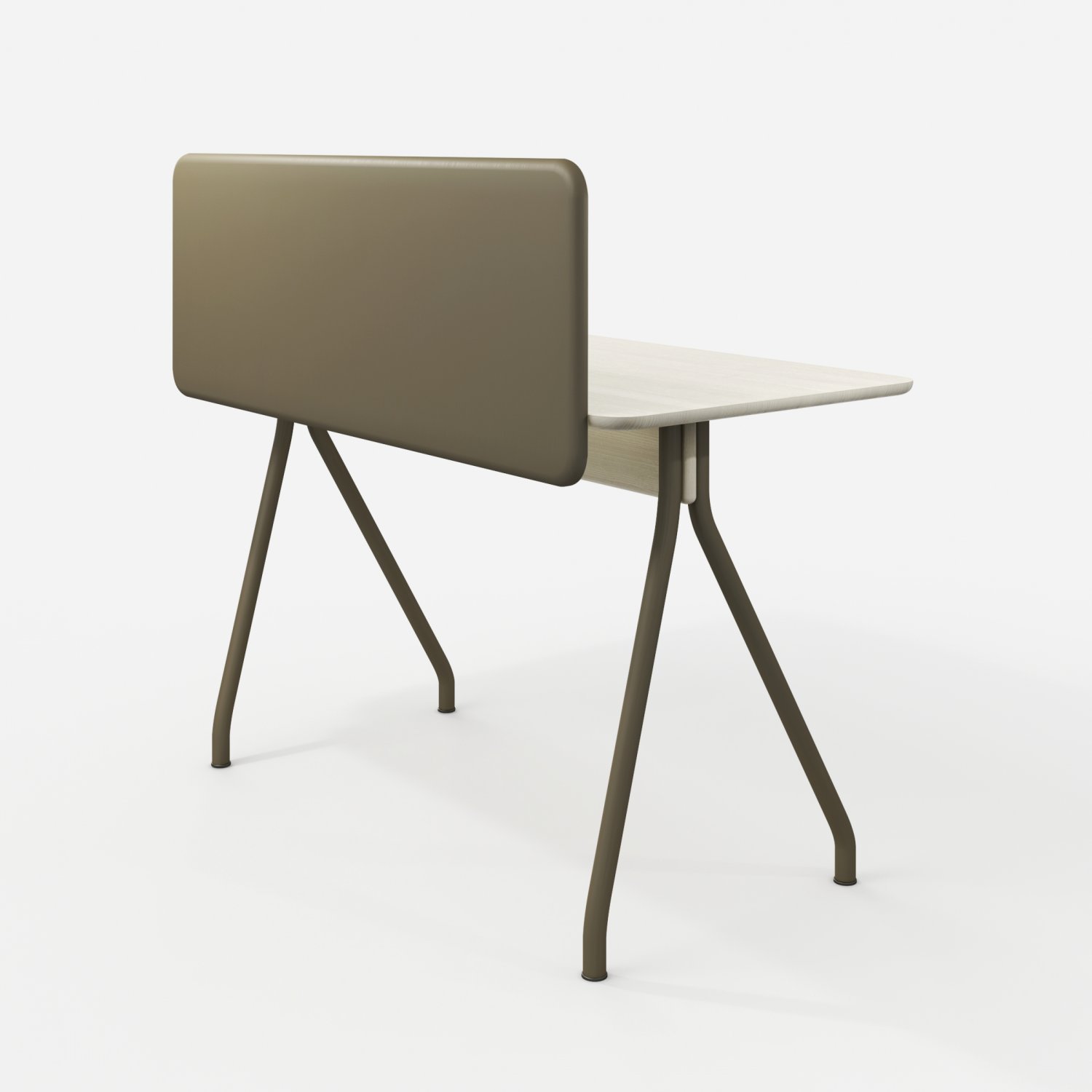 simple writing desk with single divider by oeo studio-hbf furniture 3D ...