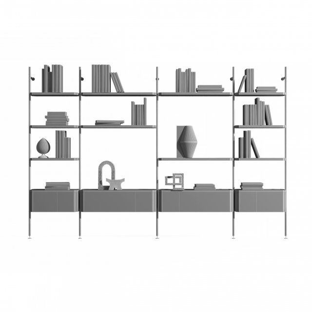 Radice bookcase by Natuzzi Italia 3D Model in Shelving 3DExport