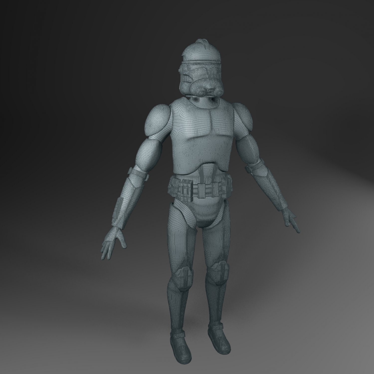 Clone Trooper Rigged 3D Model in Fantasy 3DExport
