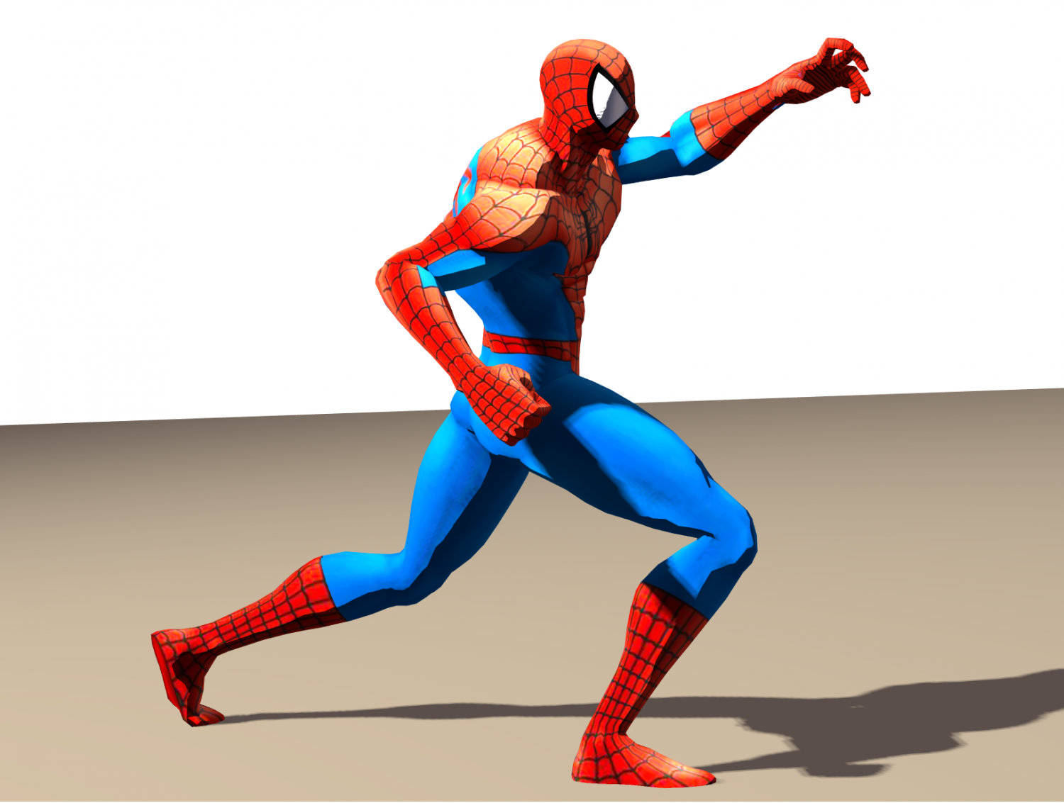 Spiderman from Marvel vs Capcom game Poser rigged 3D Model in Cartoon ...
