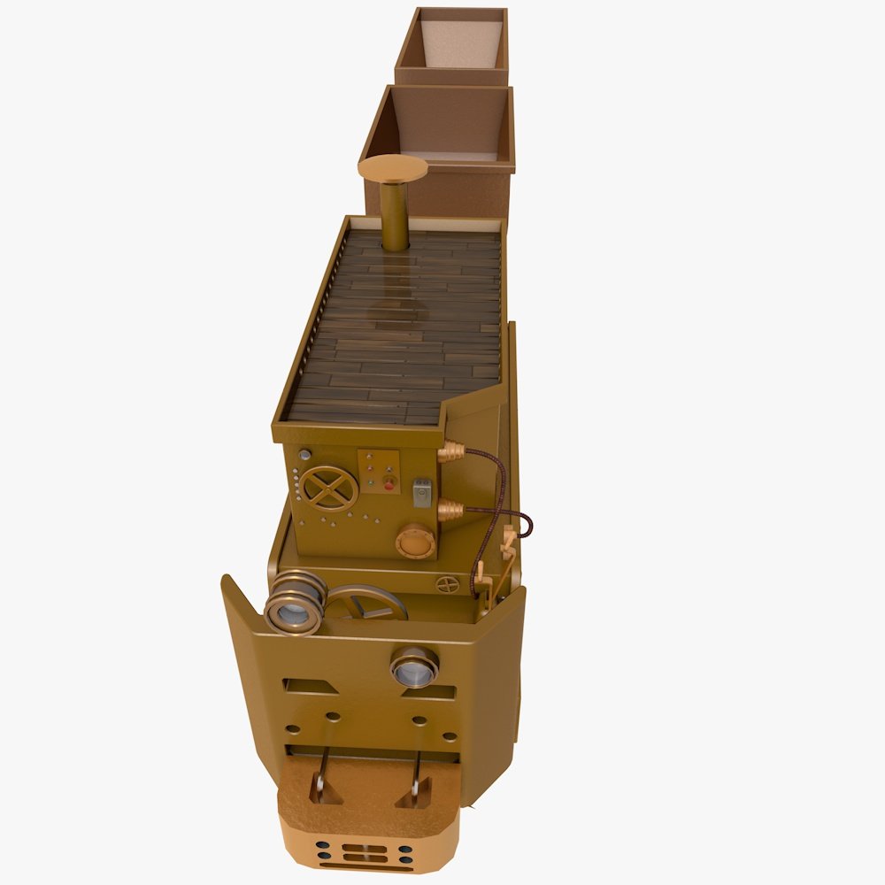 Trolley 3D Model in Train 3DExport