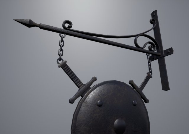 armorer sign 3D Model in Cityscapes 3DExport