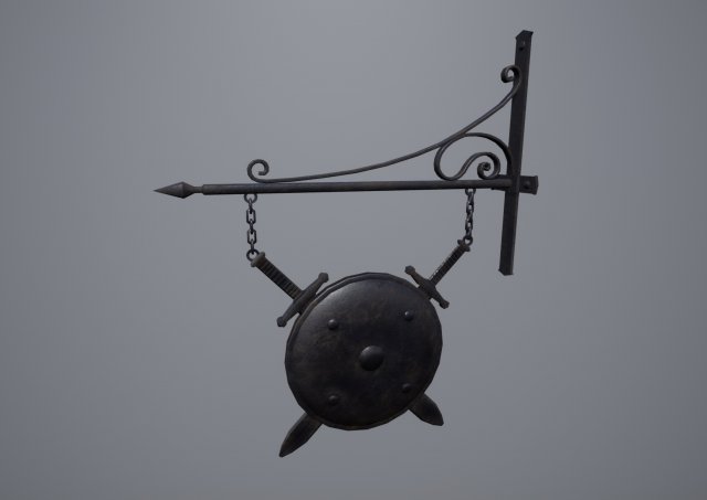 armorer sign 3D Model in Cityscapes 3DExport