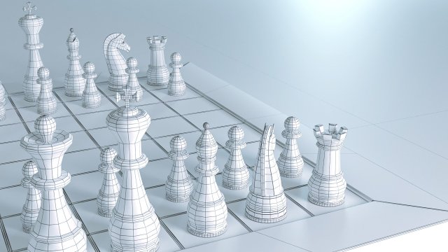 Chess Board 3D Model in Board Games 3DExport