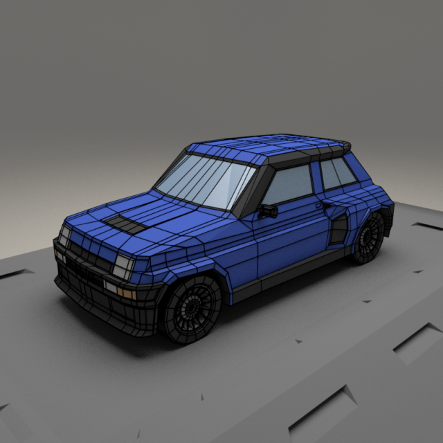 renault 5 turbo from 1982 3D Model in Compact Cars 3DExport