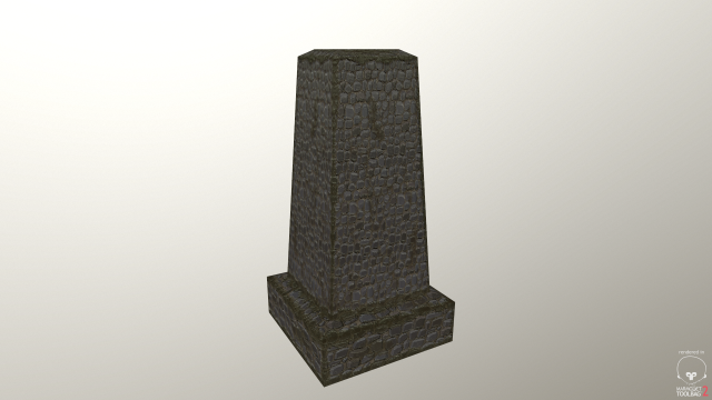 low poly statue 3D Model in Landmarks 3DExport