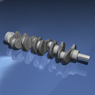 Engine Inline Four-Cylinder 3D Model in Parts of auto 3DExport