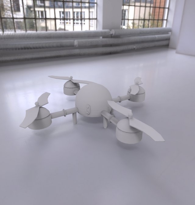 simple drone 3D Model in Drone / Copter 3DExport