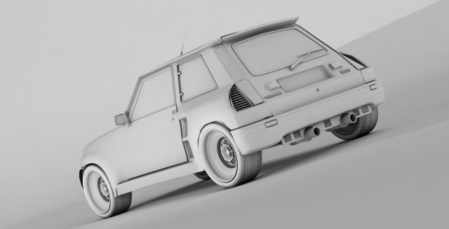 renault 5 turbo 3D Model in Sport Cars 3DExport