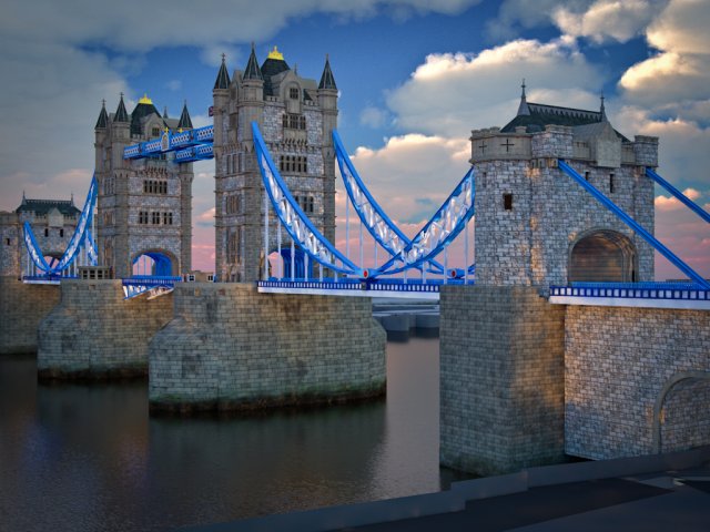 tower bridge 3D Model in Bridge 3DExport