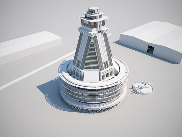 futuristic buildings pack 3D Model in Buildings 3DExport