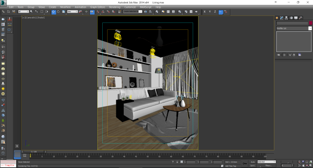 living 2 3D Model in Living Room 3DExport