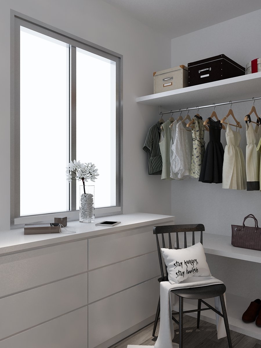 walk in wardrobe 3D Models in Bedroom 3DExport