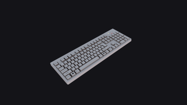 optimized lowpoly keyboard 3D Model in Computer 3DExport