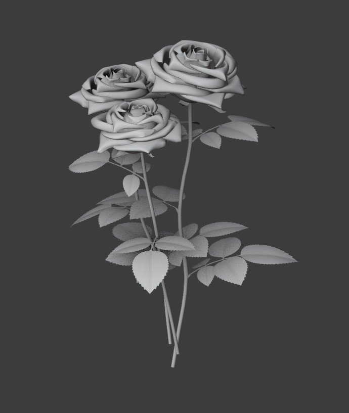 rose 3D Models in Flowers 3DExport