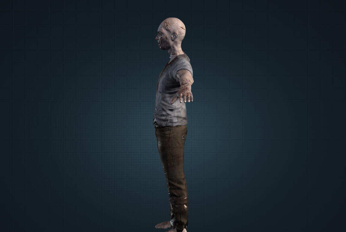 Zombie Female 3D Model in Monster 3DExport