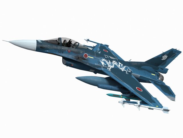 mitsubishi f-2 viper zero 3D Model in Fighter 3DExport