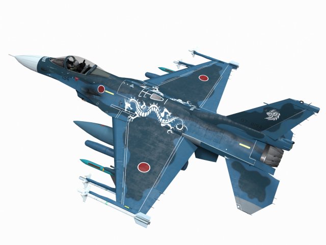 mitsubishi f-2 viper zero 3D Model in Fighter 3DExport