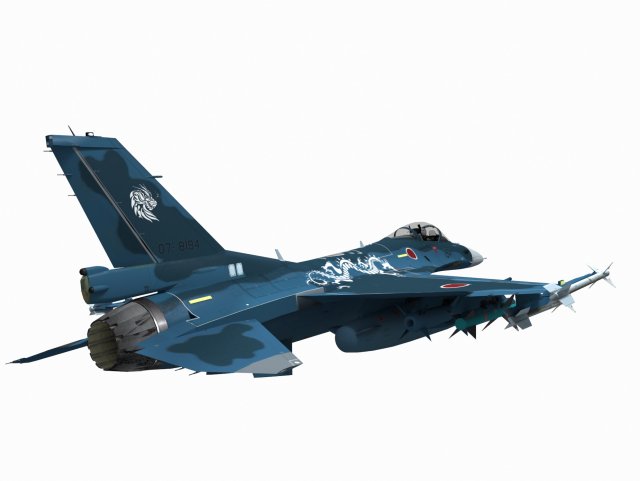 mitsubishi f-2 viper zero 3D Model in Fighter 3DExport