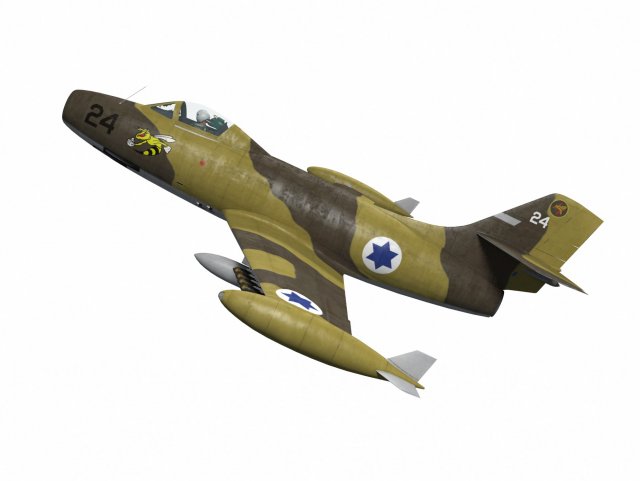 Dassault md450 ouragan 3D Model in Fighter 3DExport