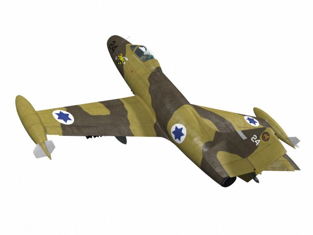 Dassault md450 ouragan 3D Model in Fighter 3DExport