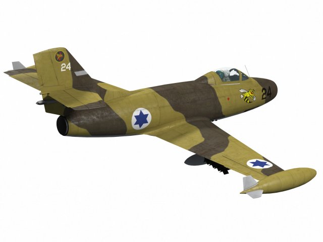 Dassault md450 ouragan 3D Model in Fighter 3DExport