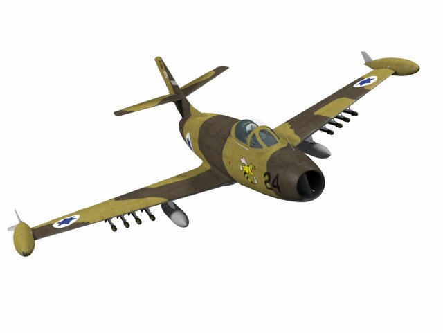 Dassault md450 ouragan 3D Model in Fighter 3DExport