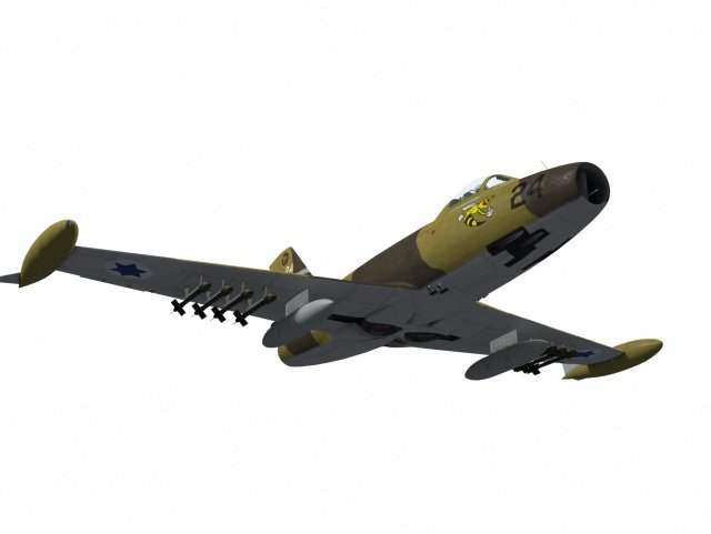Dassault md450 ouragan 3D Model in Fighter 3DExport
