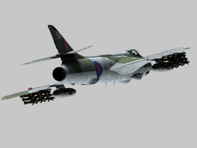 hawker hunter 3D Model in Fighter 3DExport